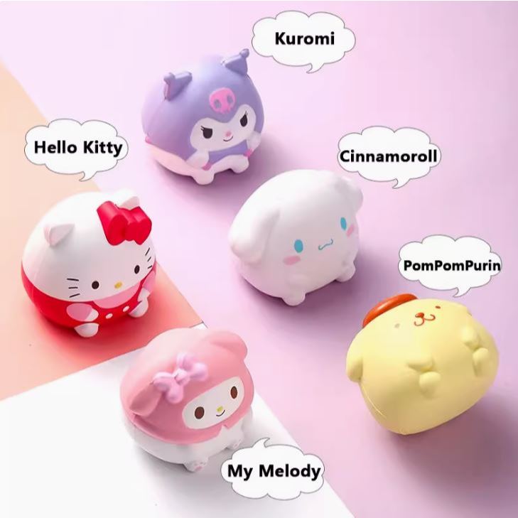 Sanrio Kuromi Melody Cinnamoroll Pom Pom Purin Hello Kitty Ultraman Squishy Squeeze Stress ...