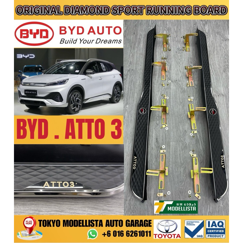 (WALK IN FREE UPAH PASANG)BYD ATTO 3 ORIGINAL DIAMOND SPORT DESIGN ...