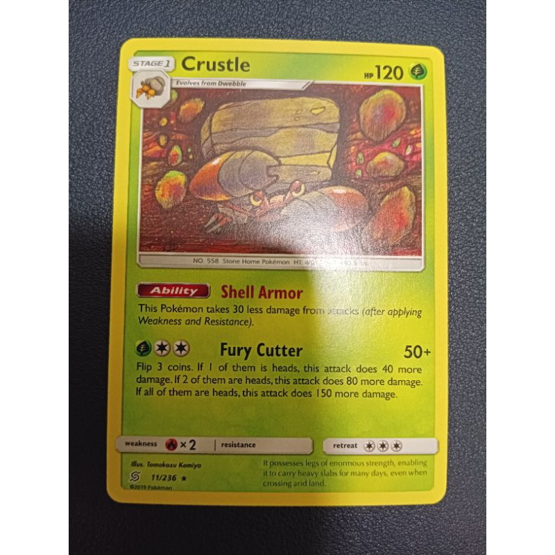 Pokemon Crustle 11/236 Rare Unified Minds Near Mint Card | Shopee Malaysia
