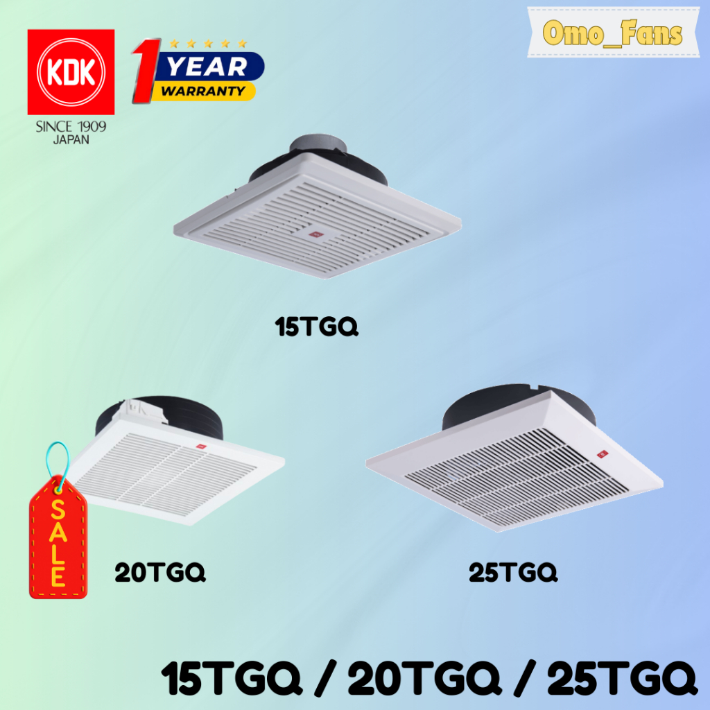 KDK 15TGQ 20TGQ 25TGQ 6" 8" 10" Ceiling Ventilation Fan / Ceiling ...