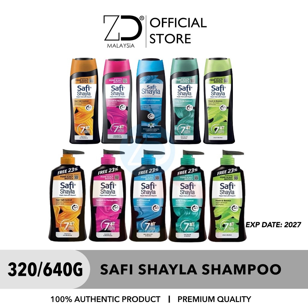 SAFI SHAYLA Shampoo 640g / 320g (Hair Fall Control/Smooth & Manageable ...