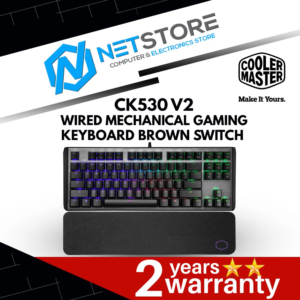 COOLER MASTER MASTERKEYS CK530 V2 WIRED MECHANICAL BROWN SWITCH GAMING ...