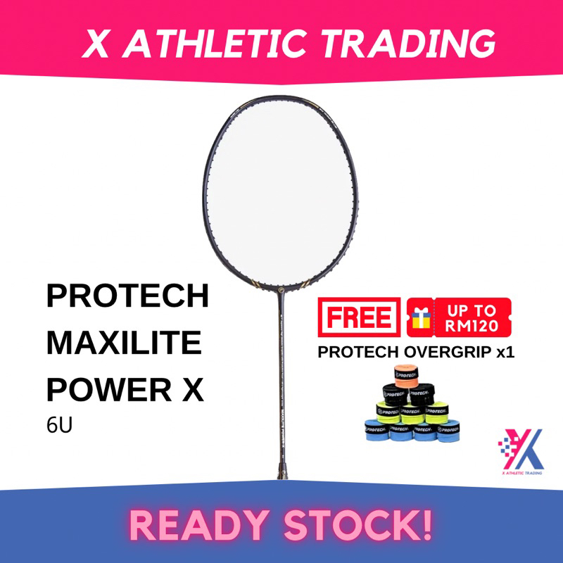 Protech Maxilite Power X Badminton Racket 6U 40T Carbbon | Shopee Malaysia
