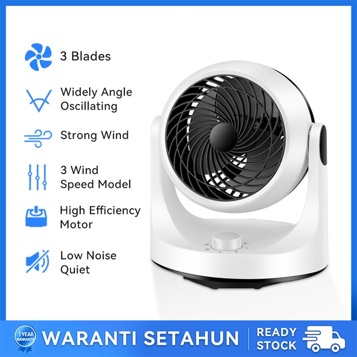 Air Circulating Fan 3 Speed Strong Wind Fan 80W Portable Light Weight ...
