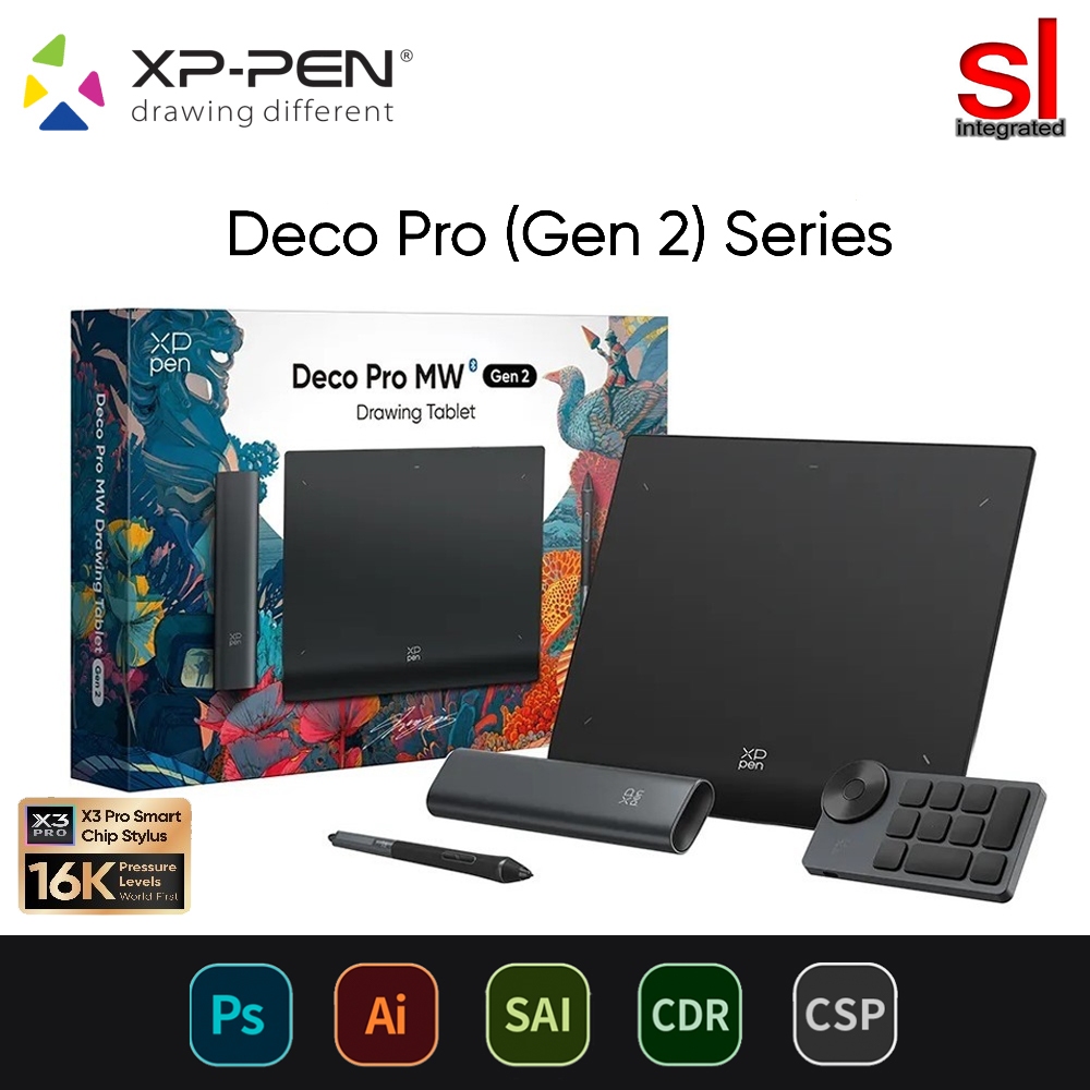 XP-Pen Deco Pro (Gen2) Series Wireless Drawing Graphics Tablet - MW/LW ...