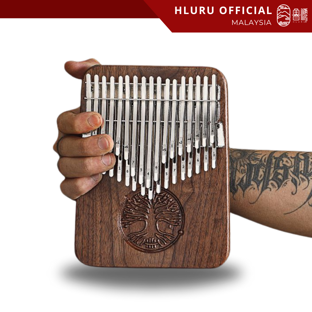 HLURU Class A Professional American Black Walnut Kalimba Thumb Piano 34 ...
