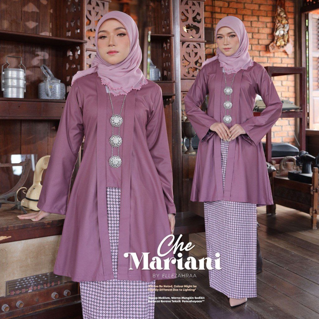 KURUNG CHE MARIANI MOM by Elle Zahraa 🌹 kebaya plain labuh / kebaya ...
