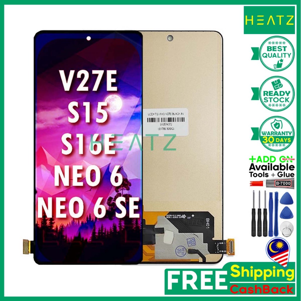 VIVO Y27 5G V2302 / VIVO Y27 4G V2249 / VIVO Y17S LCD DISPLAY TOUCH SCREEN DIGITIZER REPLACEMENT ...