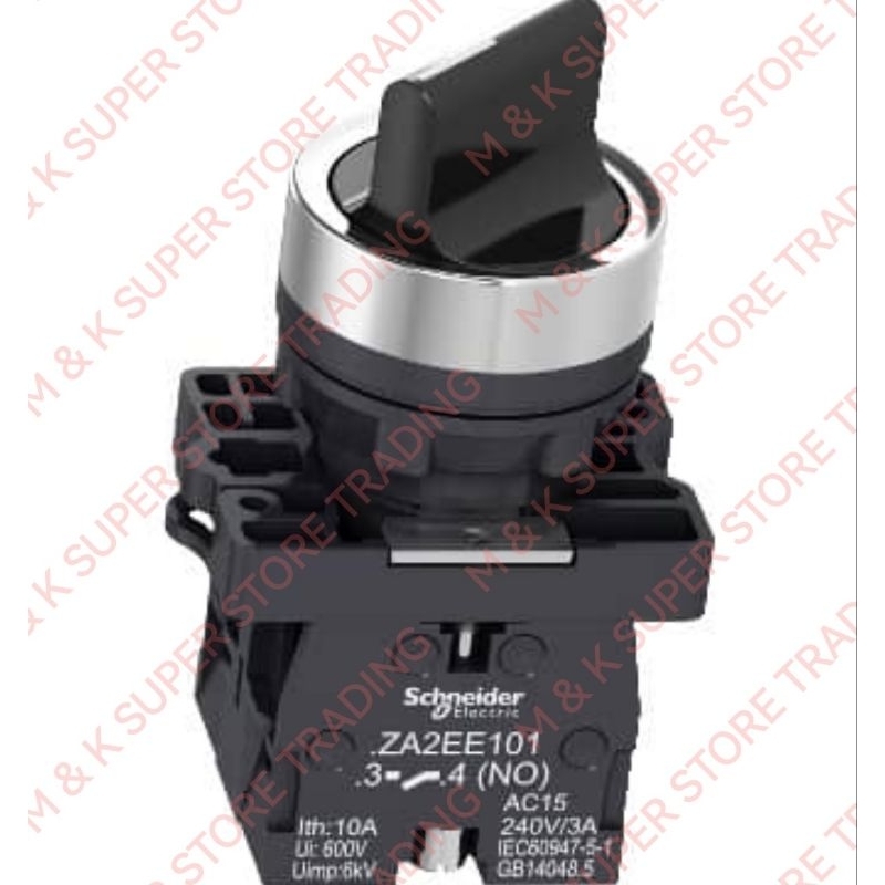 SCHNEIDER XA2ED33 SELECTOR SWITCH 3 POSITION 2 NO 22 STANDARD HANDLE ...
