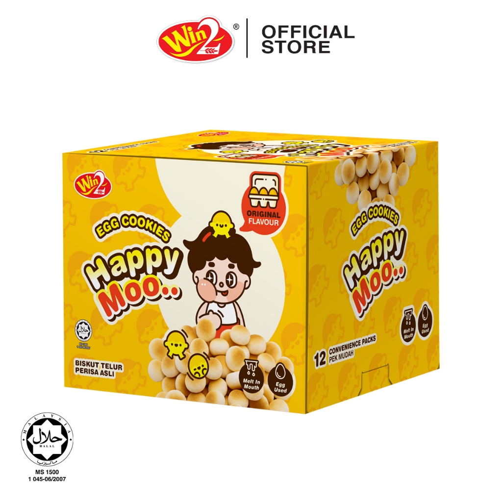WIN WIN FOOD HAPPY MOO EGG COOKIES 35G X 12PKTS | Shopee Malaysia