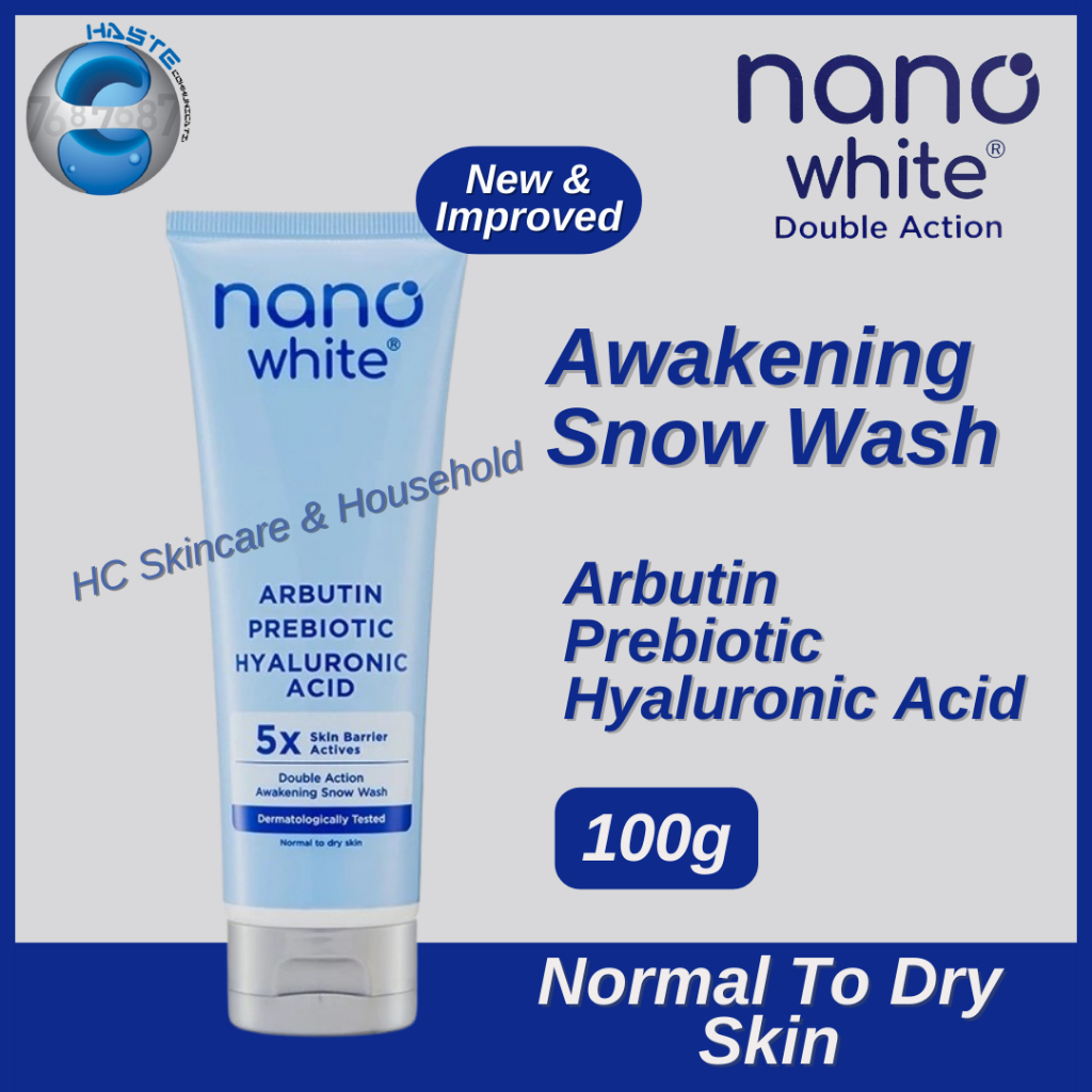 Nanowhite Double Action Awakening Snow Wash Cleanser - Normal To Dry ...