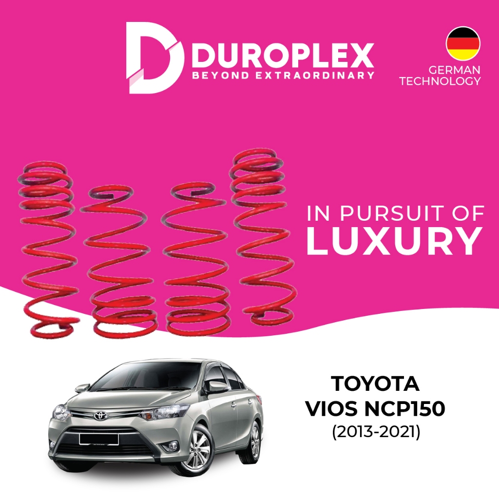 DUROPLEX Full Set Heavy Duty Lowered Sport Spring Toyota Vios NCP150 ...
