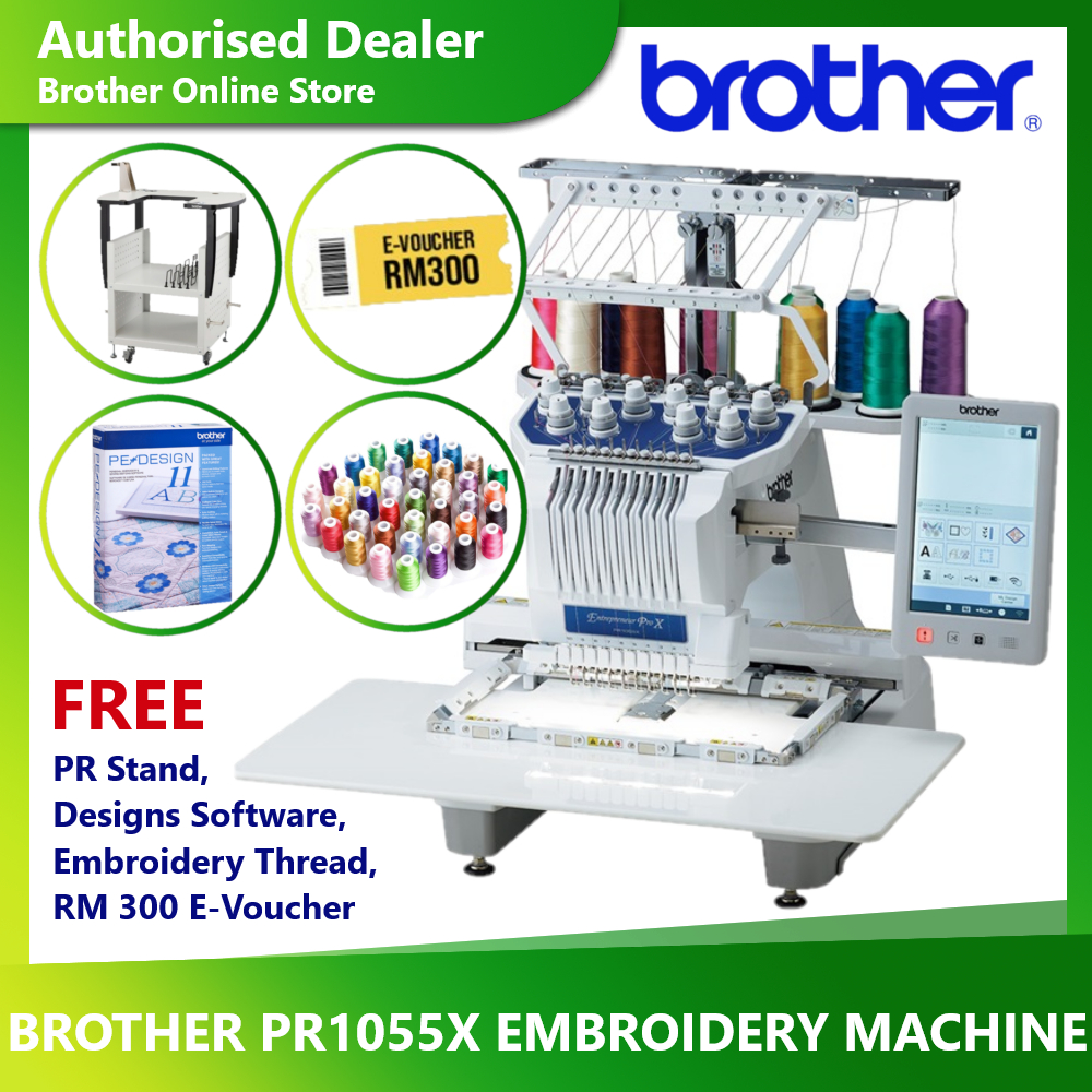 🔥READY STOCK🔥 Brother PR1055X Embroidery Machine / Mesin Sulam Brother ...