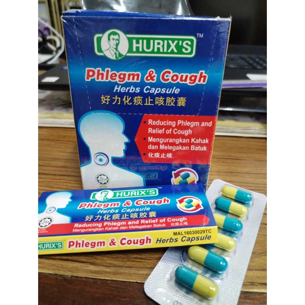 Hurix’s Phlegm & Cough Capsule 6'S | Shopee Malaysia
