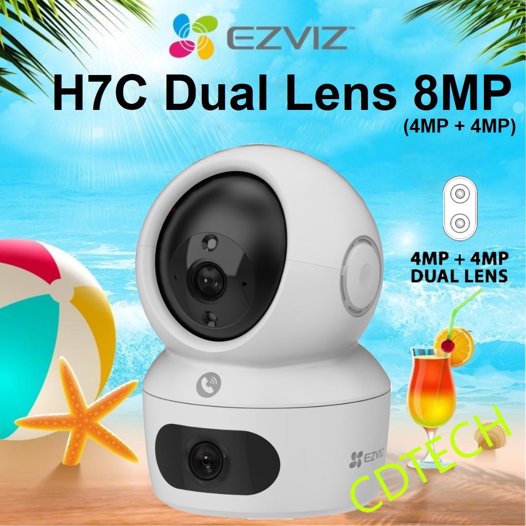 Ezviz H7C Dual Lens 8MP (4MP + 4MP) Pan/Tilt Two Way Talk Color Night ...