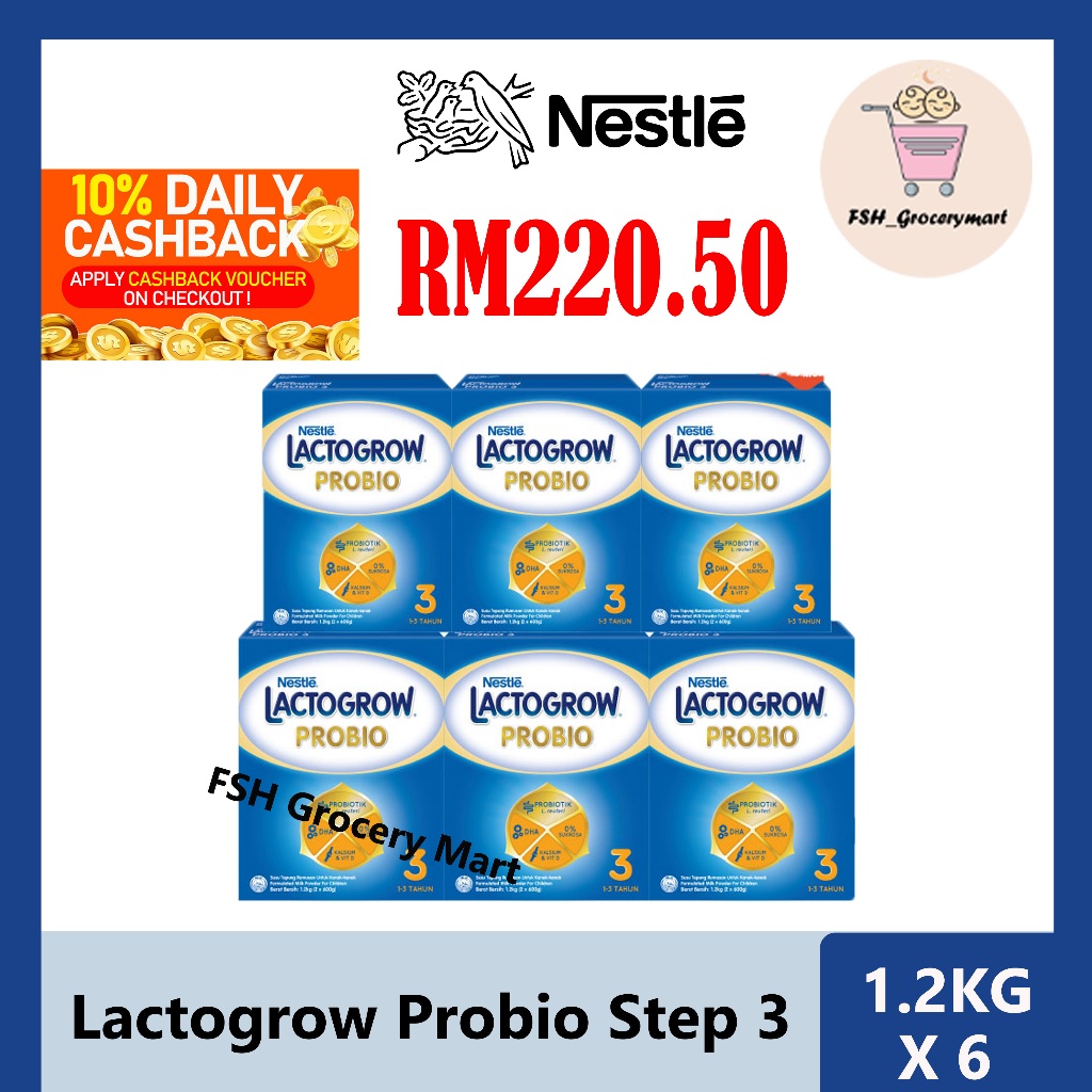 Nestle Lactogrow Probio Step 3 (1.2kg X 6) | Shopee Malaysia