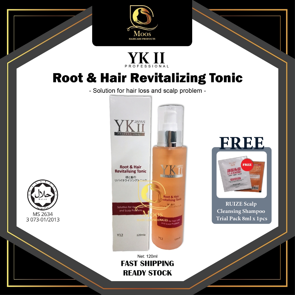 YKII Root & Hair Revitalizing Tonic 120ml - Free RUIZE Scalp Cleansing ...