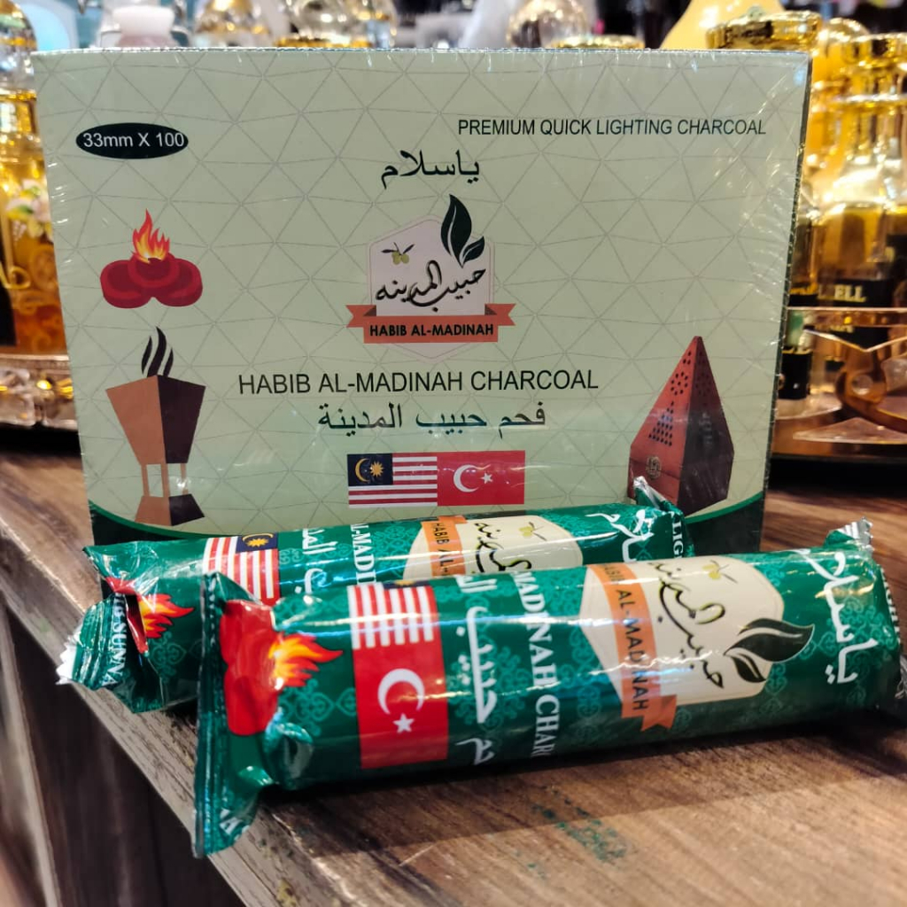 ARANG/CHARCOAL BUKHOOR 100 TABLET HABIB AL MADINAH YA SALAM 🔥ARANG ...