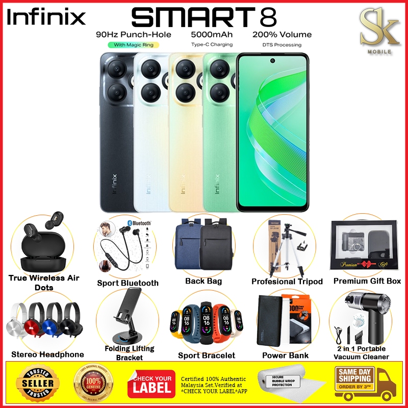 Infinix Smart 8 4G Smartphone | 6(3+3)GB RAM + 64GB ROM | Original ...