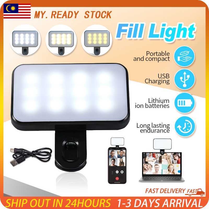 Mini LED Clip Selfie Light Universal Clip-on 3 Modes Phone Selfie Light ...