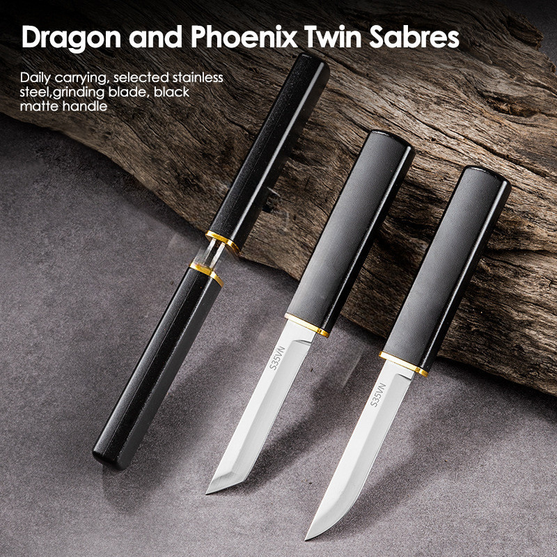 new 2-in-1 knife dragon phoenix double knife Mandarin duck fruit knife ...