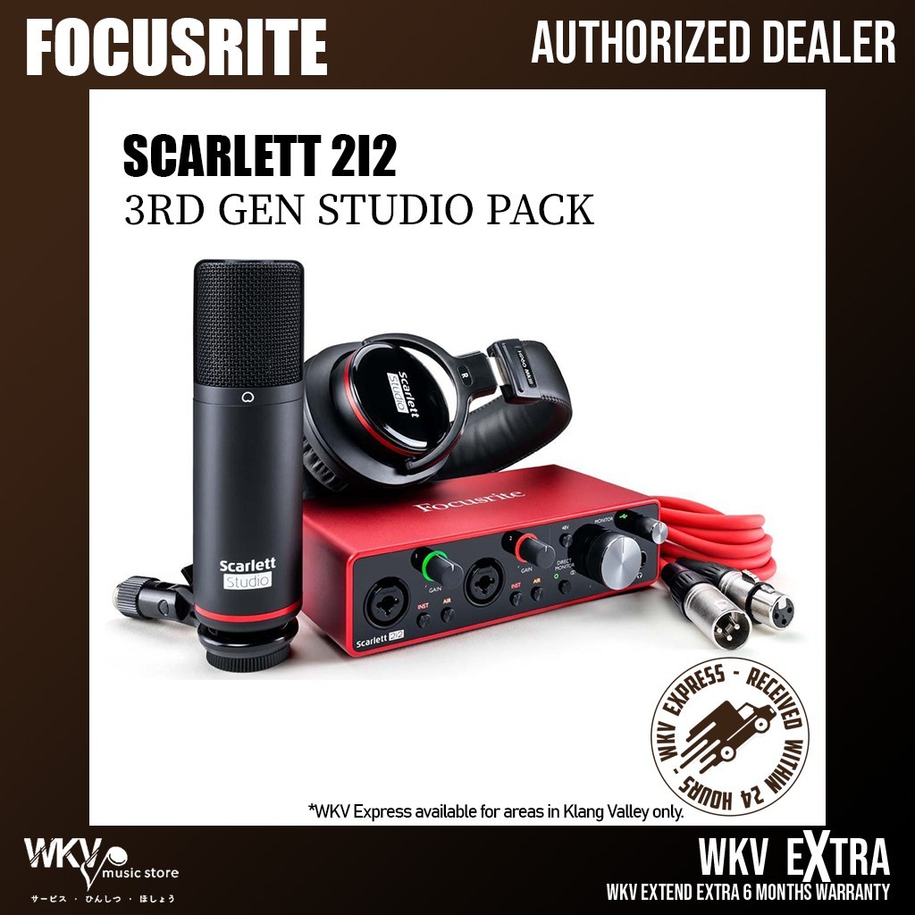 Focusrite Scarlett 2i2 Recording Studio Pack (3rd Gen) | Shopee Malaysia
