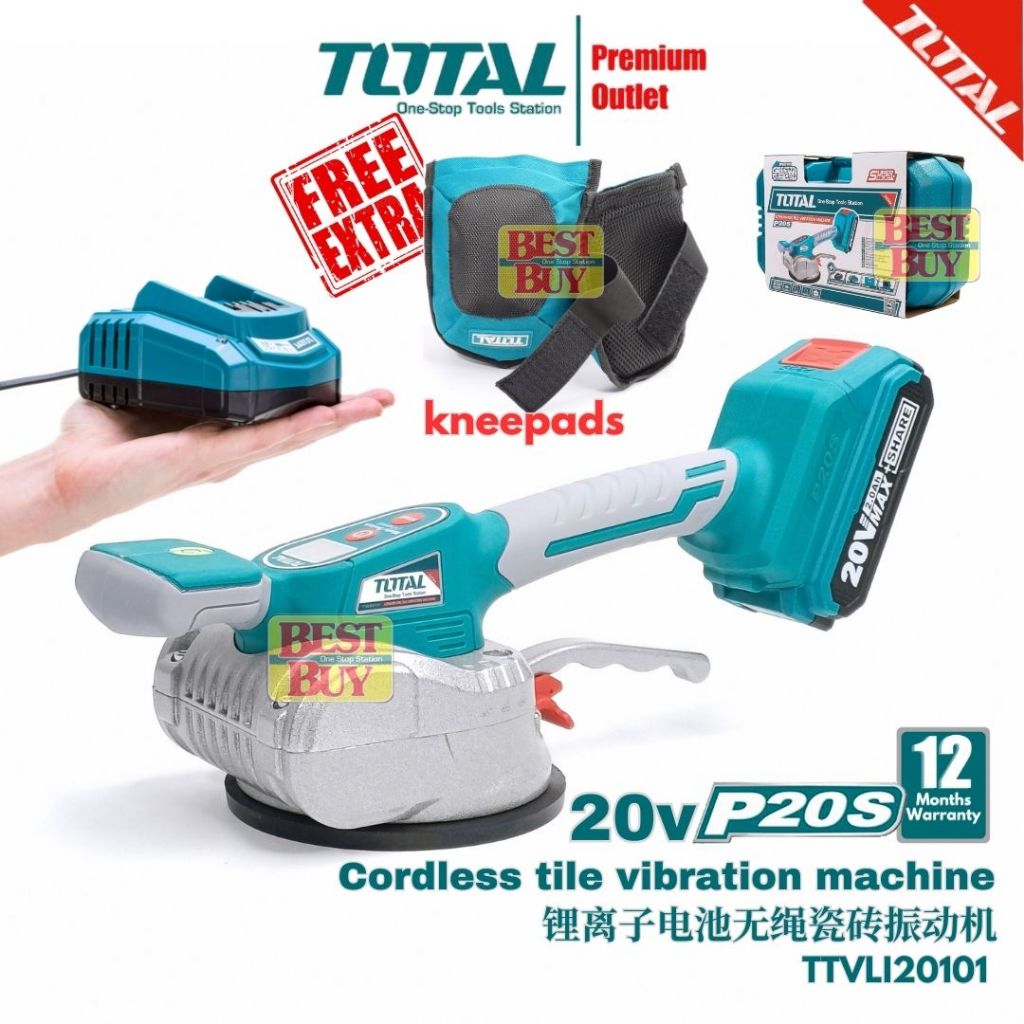 TOTAL P20s 20v series Portable cordless tile vibration machine w/free ...