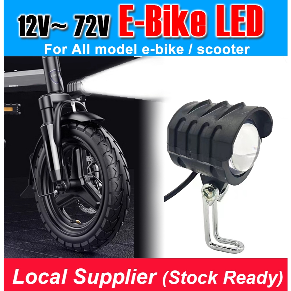 Stonbike Super bright Lampu bicycle 12V~72V Ebike e-bike front light ...
