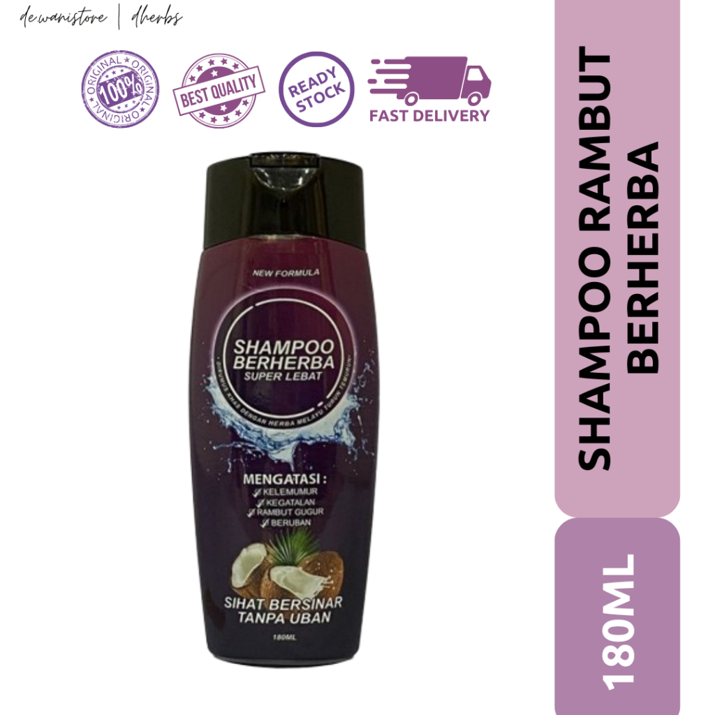 Dherbs Super Lebat Shampoo Rambut 180ml/Hair Shampoo/Hair Care (100% ...