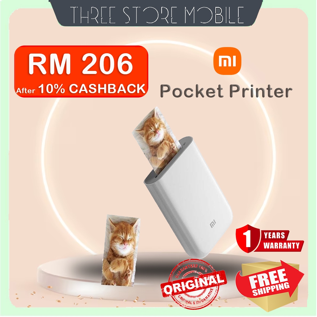 Xiaomi Mi Pocket Photo Printer [AR Printer Portable Photo DIY Picture ...
