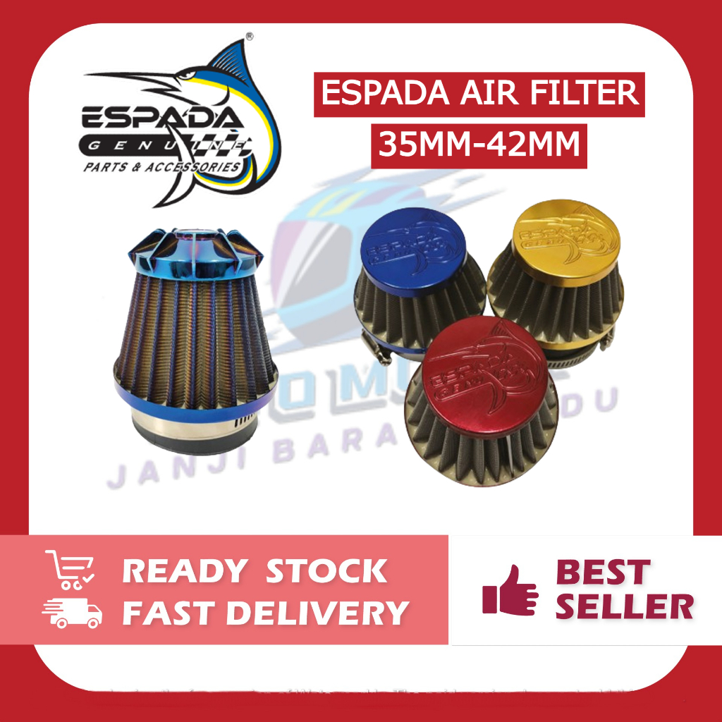 ESPADA AIR FILTER 35MM-43MM MUSHROOM FILTER RACING TAPIS ANGIN INTAKE ...