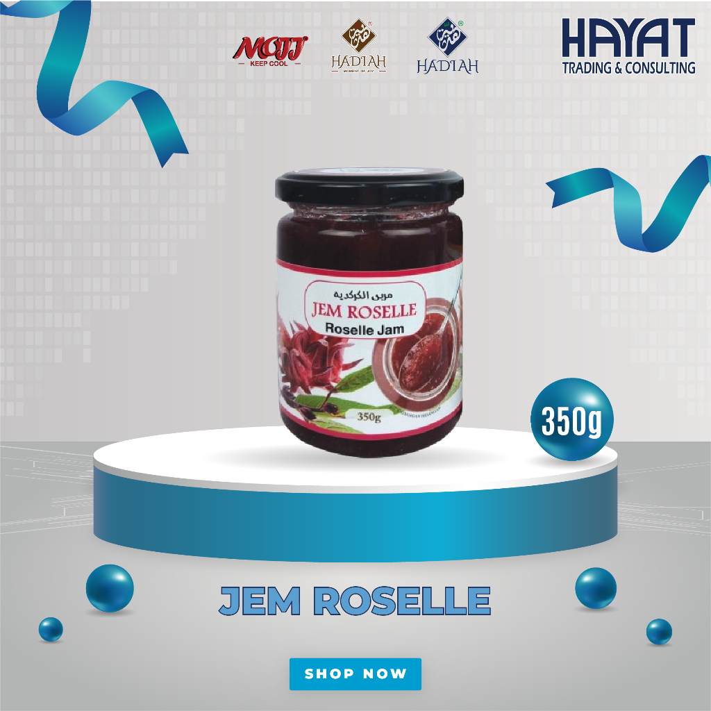 Roselle Jam Jar Jem Jam Roselle (350g x 6) Hadiah Moment Of Joy ...