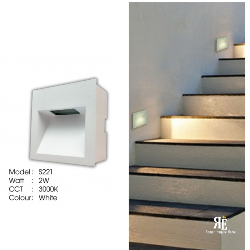 YET LED Step Light S221-2W-3000K-WH | Shopee Malaysia