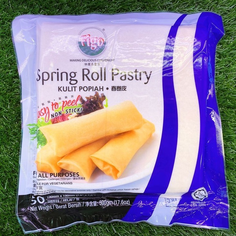 Figo Premium Popiah Skin Spring Roll Pastry 50pc. 500g 7x5inch | Shopee ...