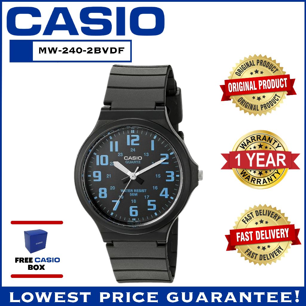 CASIO MW-240 ANALOG WATCH WITH 1 YEAR WARRANTY MW240 / MW-240 / MW240 ...