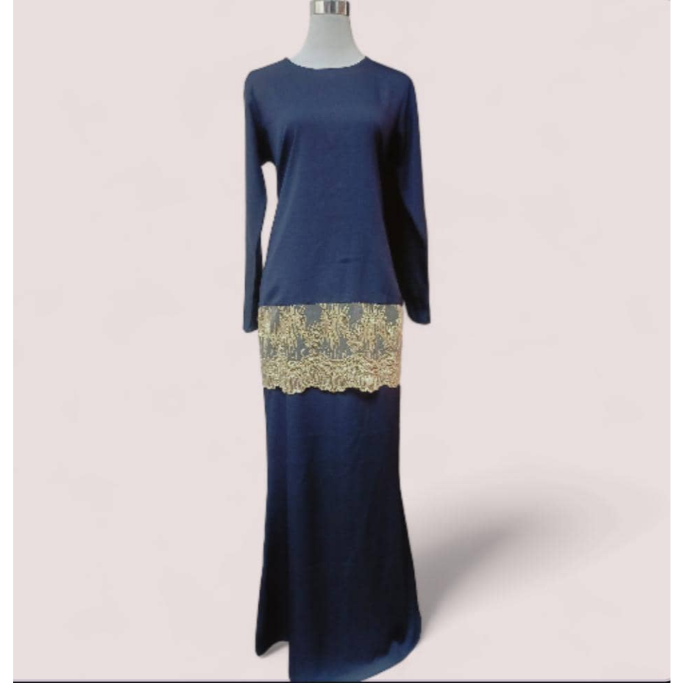 new baju modan border lace cantik como | Shopee Malaysia