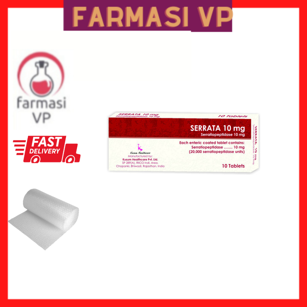 Ubat Bengkak Gusi Sakit Gigi Serrata Serratiopeptidase 10mg 10biji ...