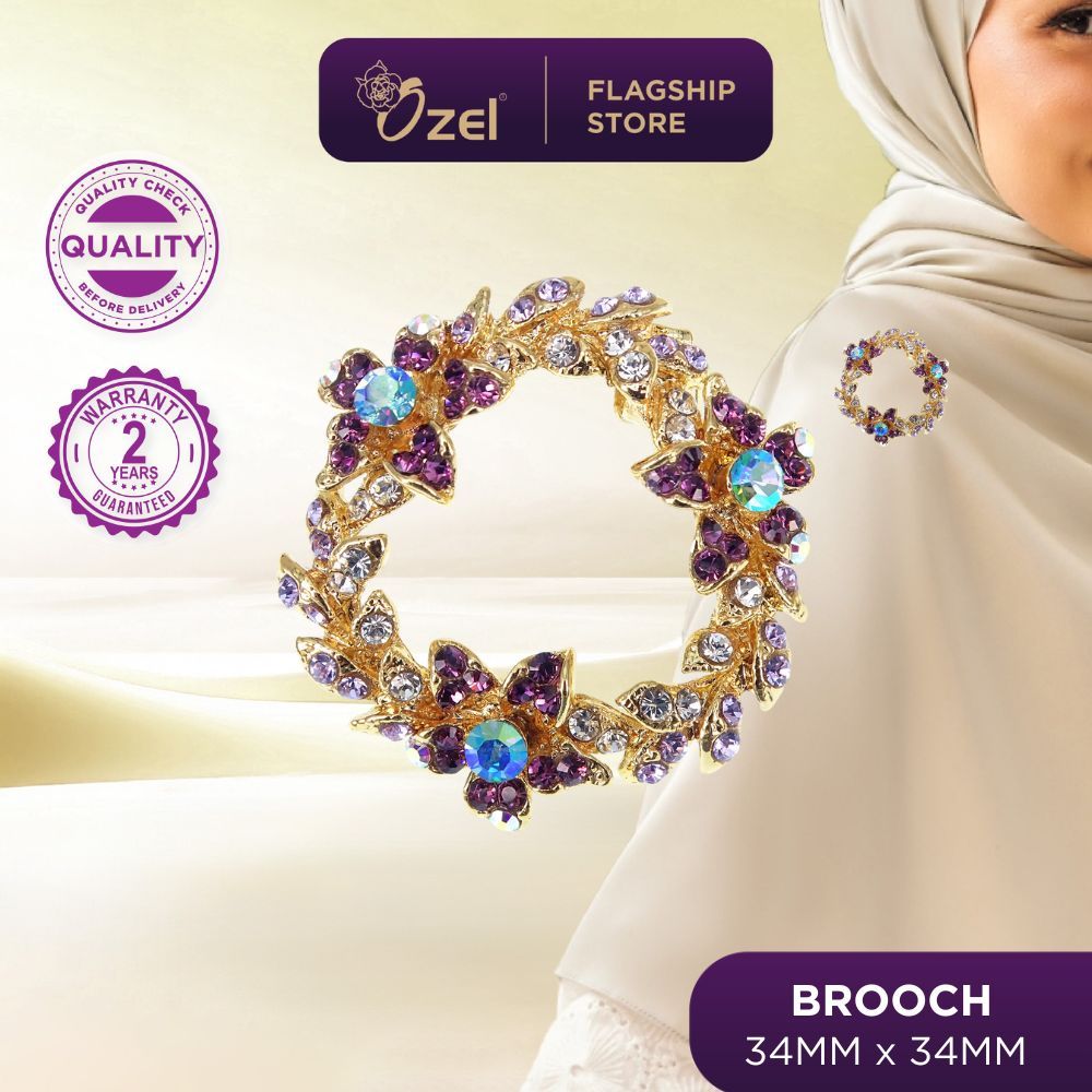 Ozel Flower Brooch B231 | Kerongsang & Pin Tudung, Hijab, Baju Kurung ...