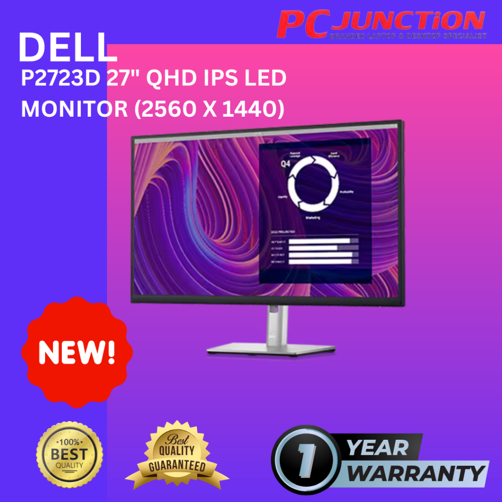DELL P2723D 27" QHD IPS LED MONITOR (2560 X 1440) | Shopee Malaysia
