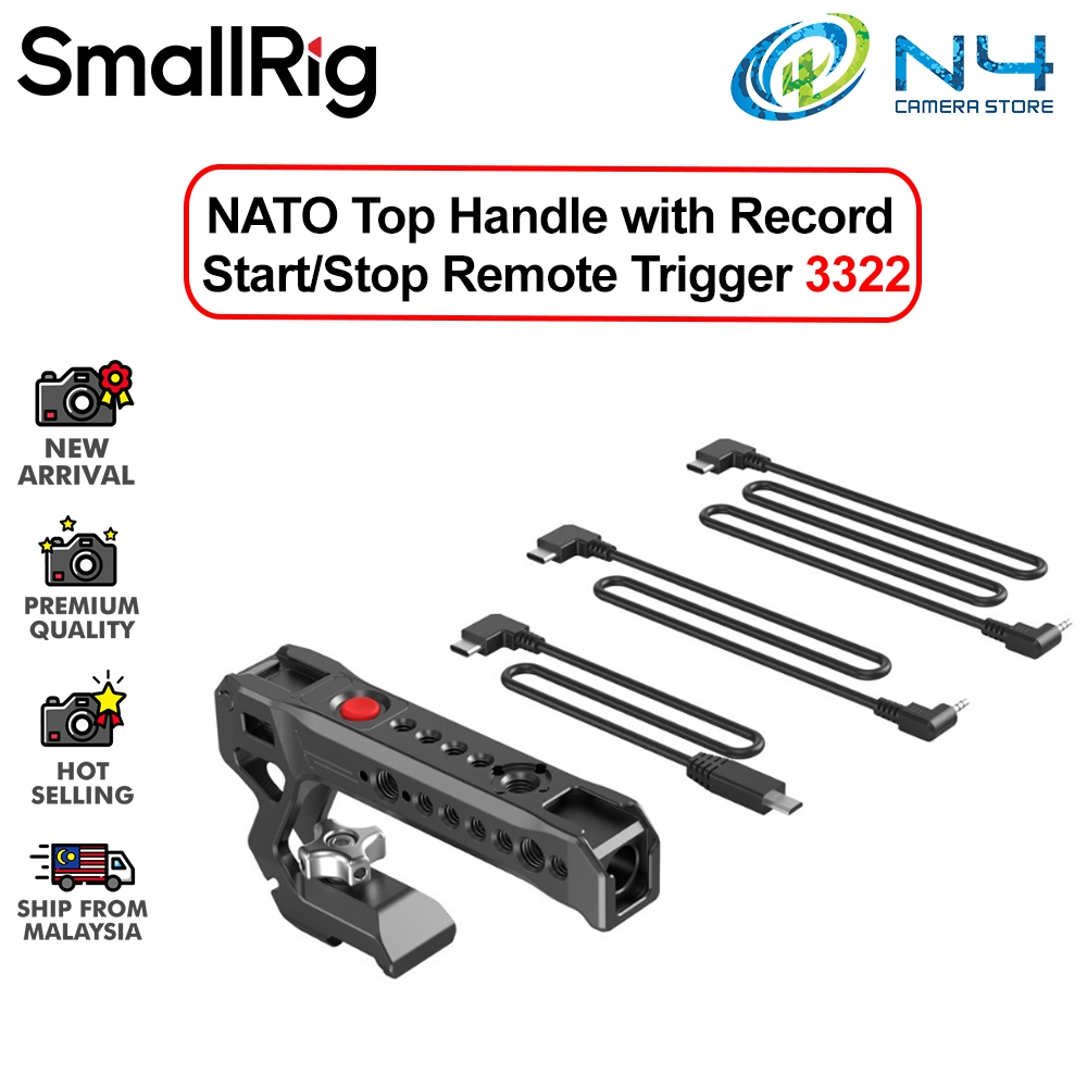 SmallRig NATO Top Handle with Record Start/Stop Remote Trigger 3322 ...
