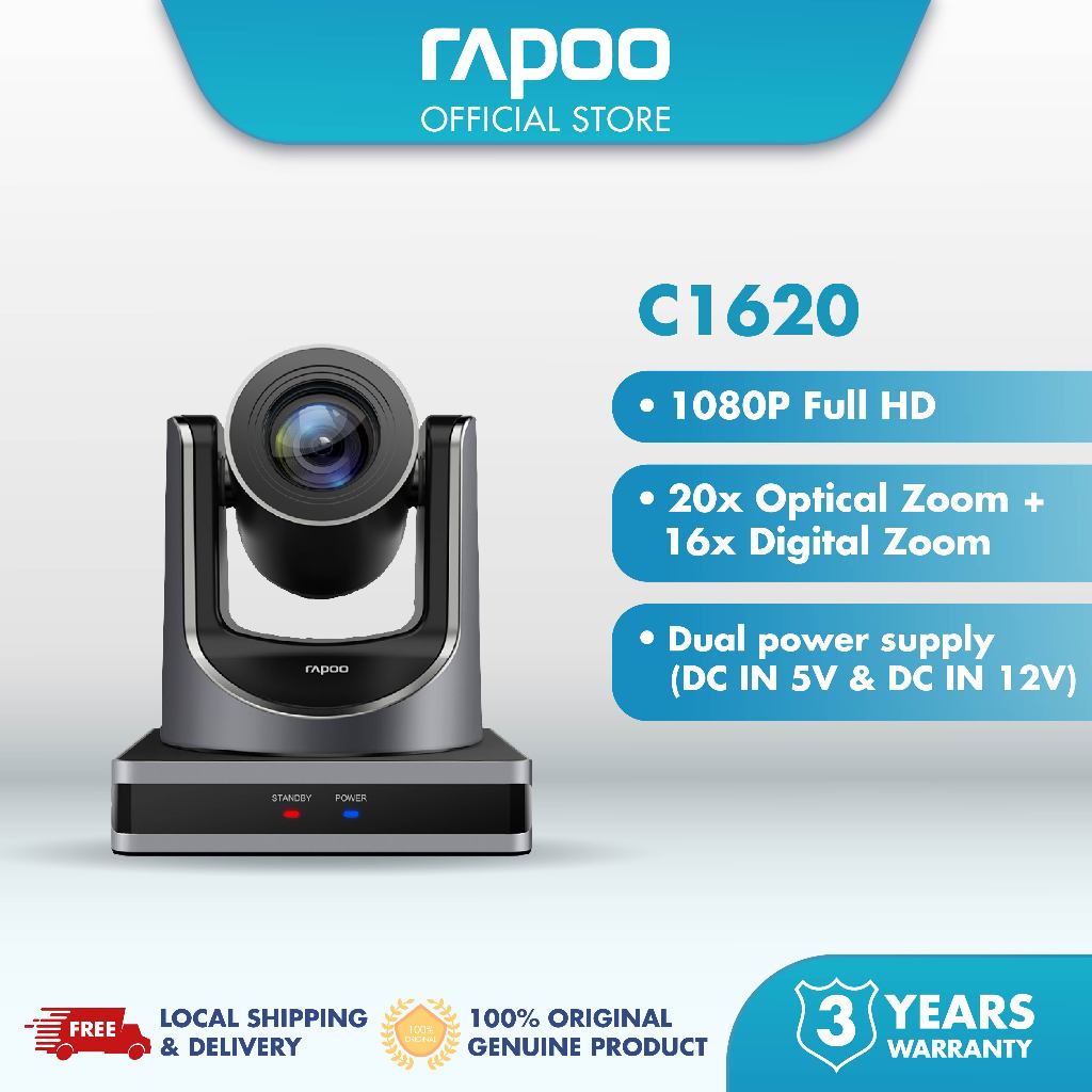 Rapoo Video Conference Camera C1620 | Shopee Malaysia