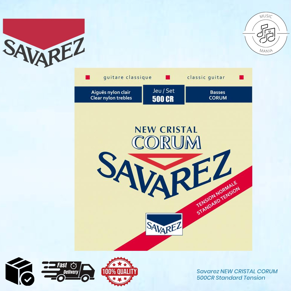 Savarez 500CR New Cristal Corum Normal Tension Classical Guitar Strings ...