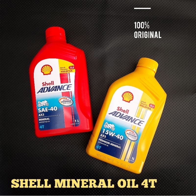 SHELL 4T Advance Mineral Oil AX3 AX5 1L | Shopee Malaysia