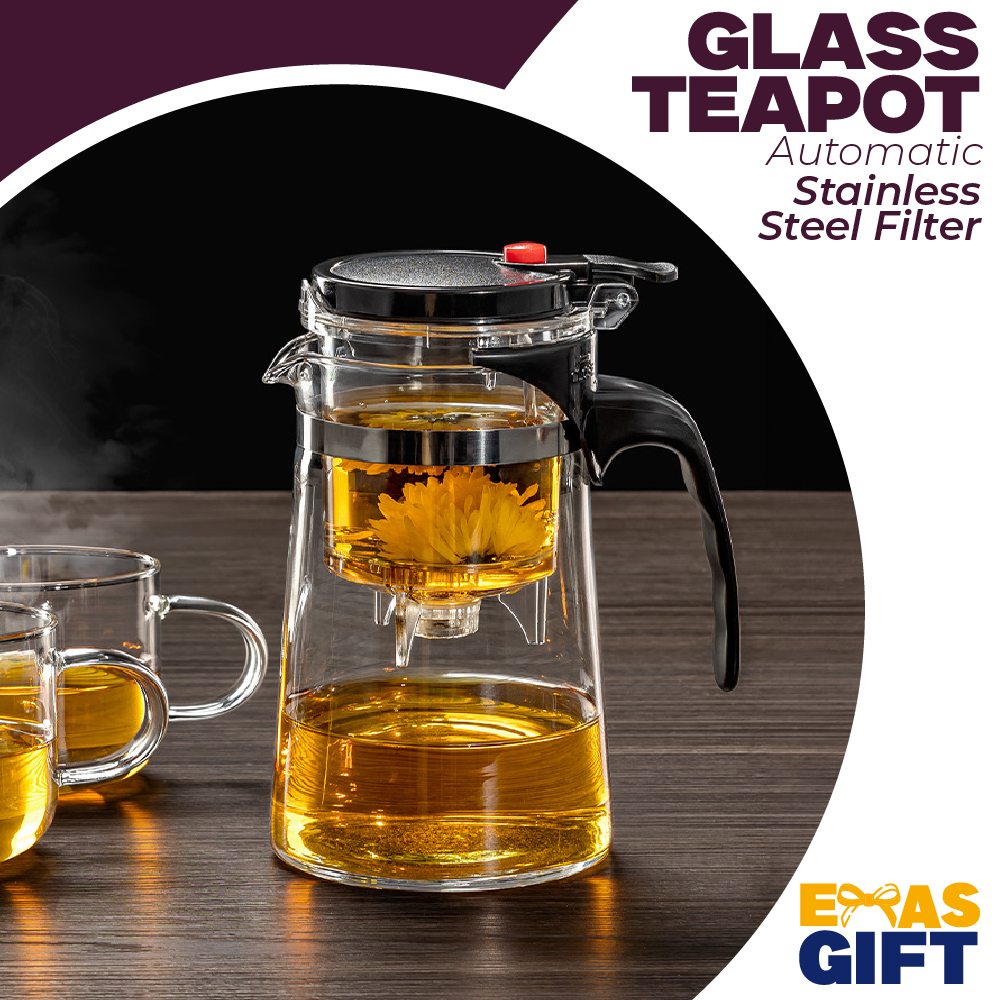 Glass Teapot High borosilicate heat-Resistant Glass Teapot Set Chinese ...