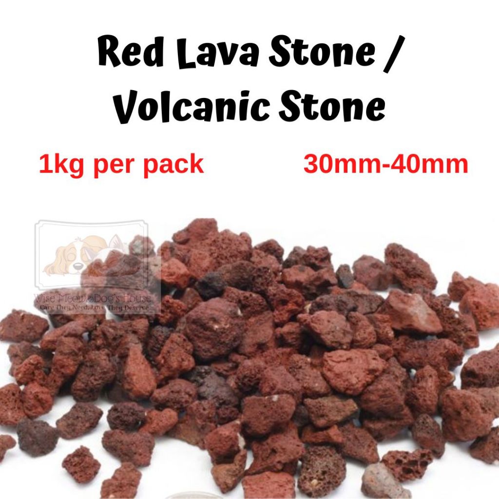 Red Lava Stone Rock Volcanic Stone Aquarium Decoration Bio Filter Media - 1kg | Shopee Malaysia