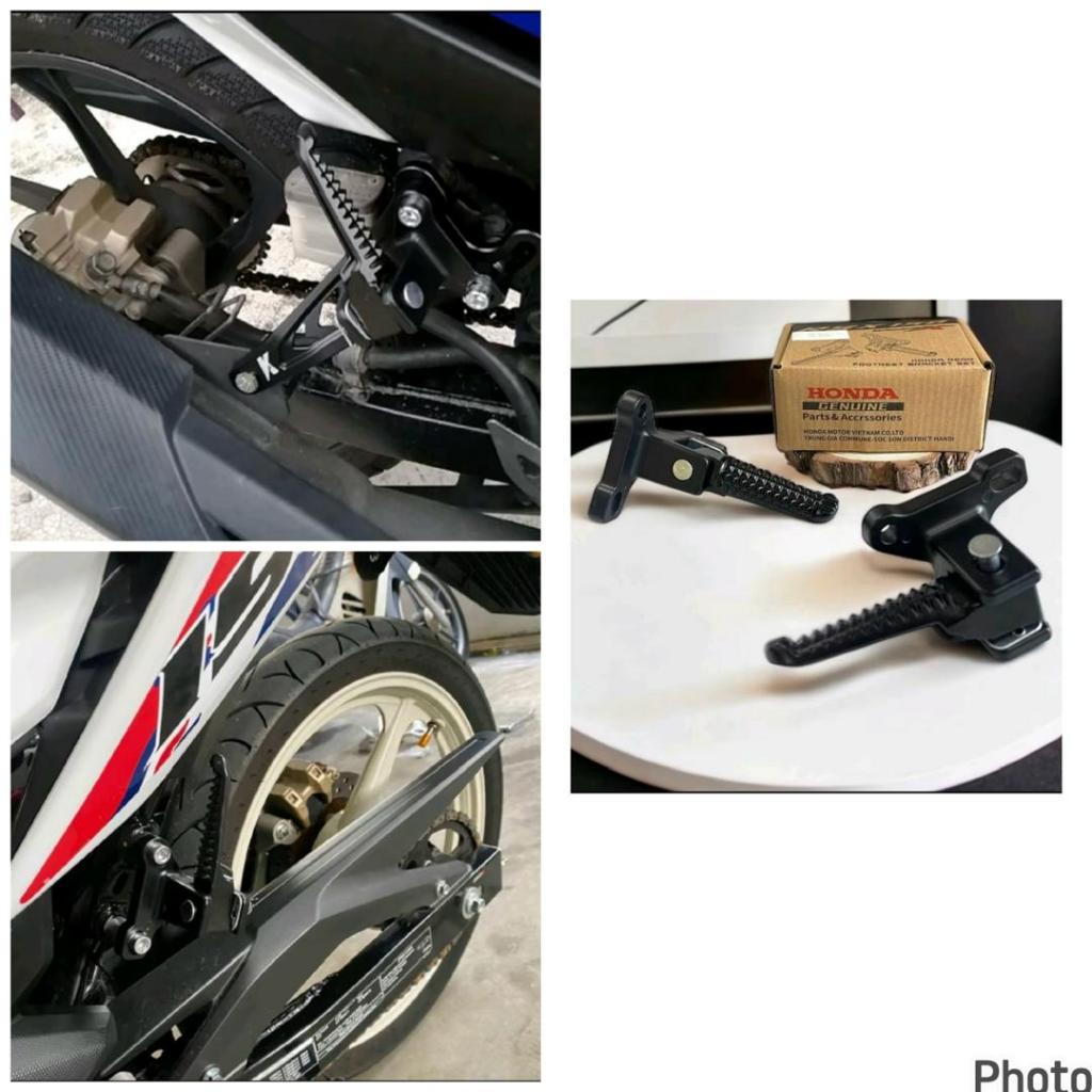 CNC Footrest Honda RS150 V1 V2 RSX RS-X 150 Pendek Racing + Exhaust ...