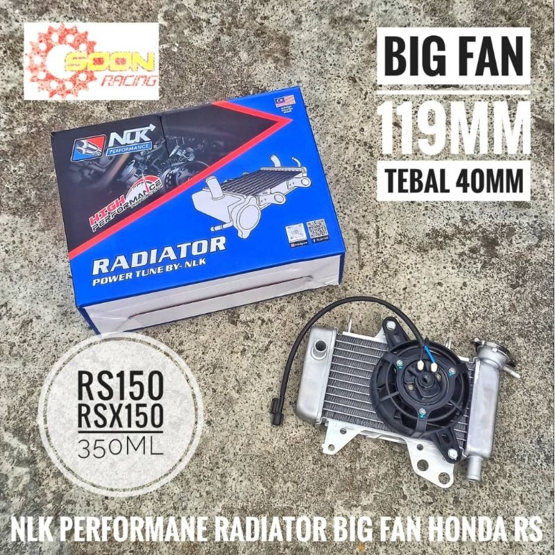 RS RSX NLK PERFORMANCE RADIATOR RACING BIG FAN 350ML 119MM HONDA RS150 ...