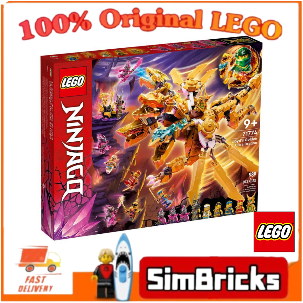 (SimBricks) LEGO 71774 Lloyd's Golden Ultra Dragon | Shopee Malaysia