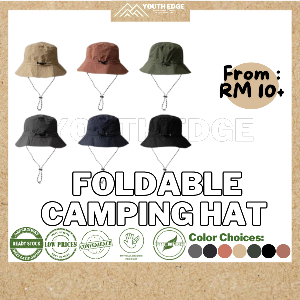 Packable Hat Fast Dry Foldable Camping Hat Outdoor Bucket Hat Topi ...