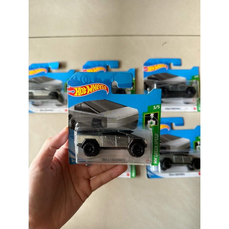 hot wheels Cybertruck Tesla green card short card factory sealed ...